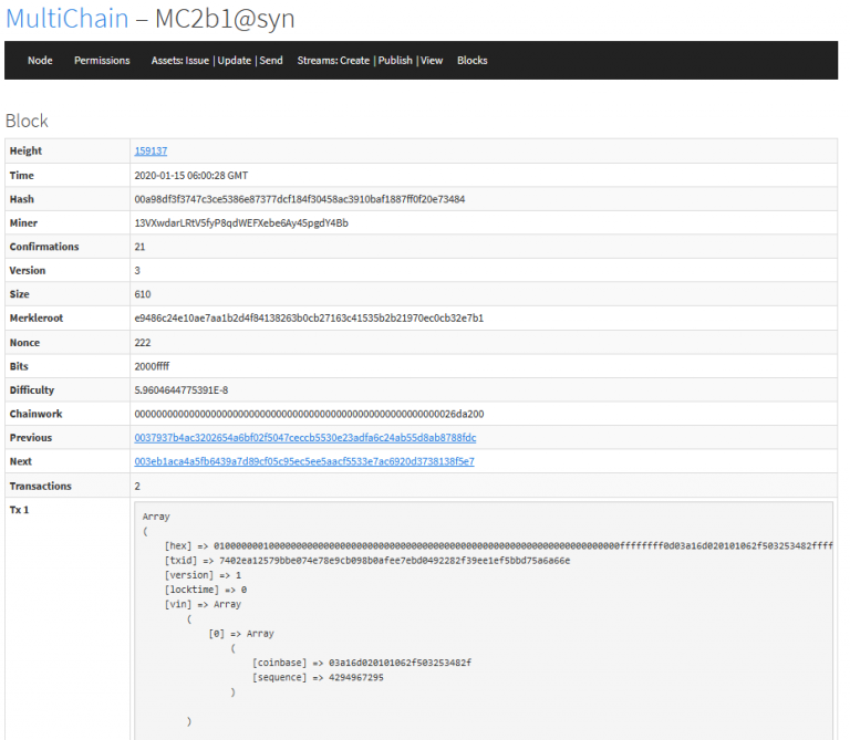 Multichain GUI verfügbar | baumann.at